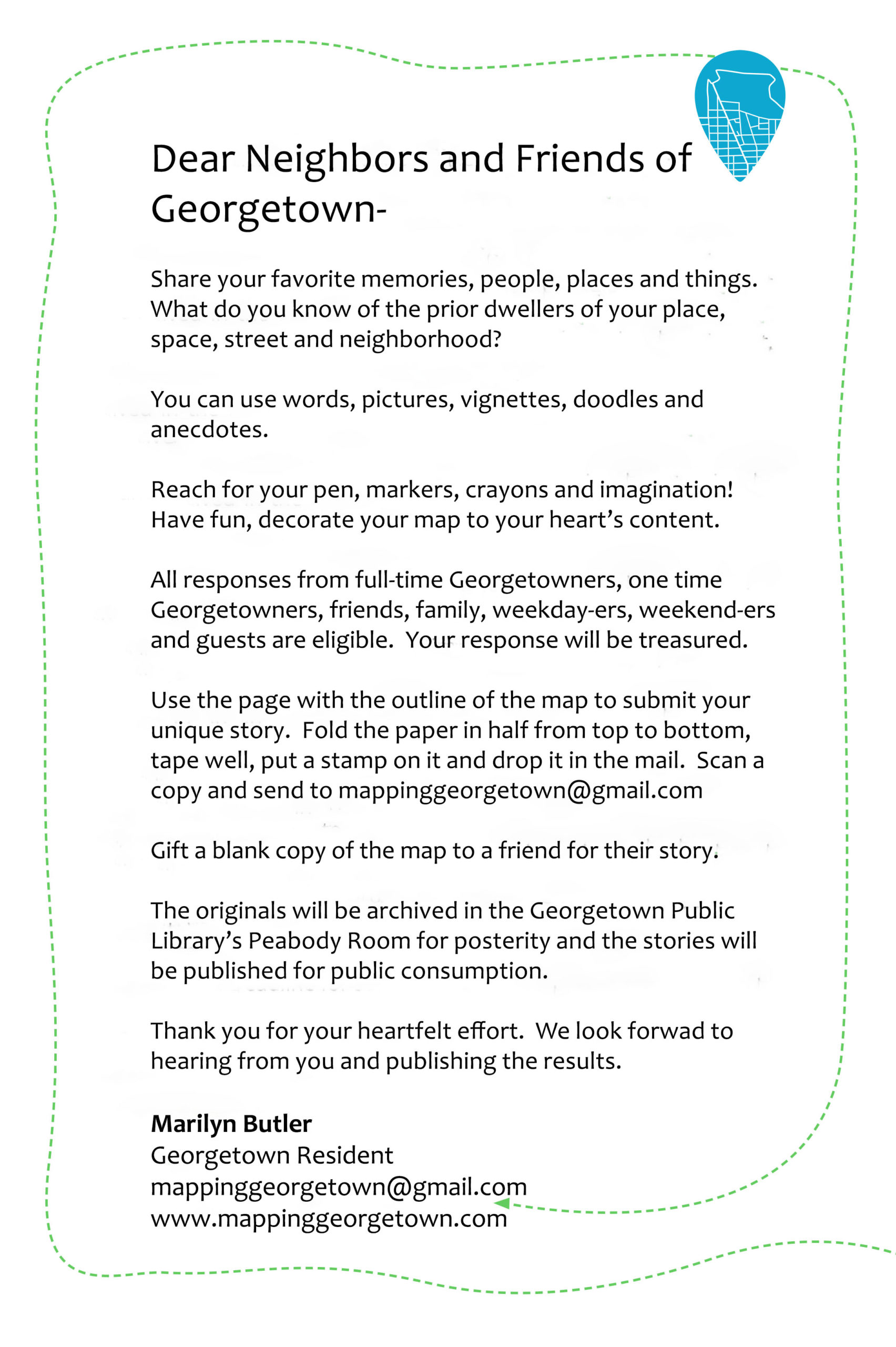Mapping Georgetown – Tell your story, paint your picture! Pay homage to ...